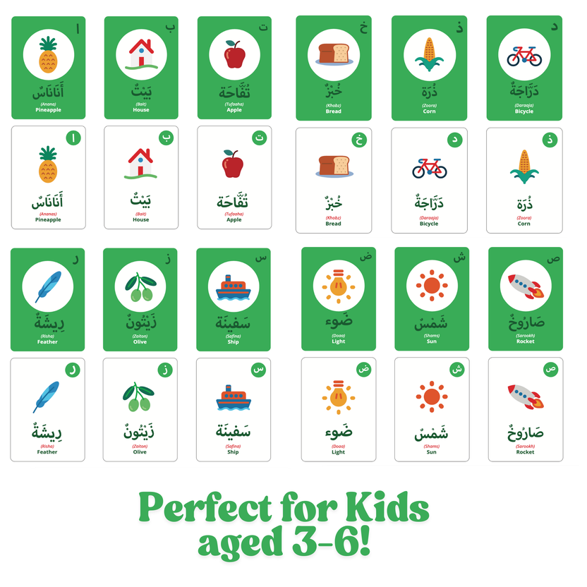 Free Download: Arabic Words Flashcards | Beginner Level in Arabic | Ra ...